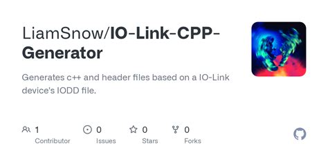 GitHub LiamSnow IO Link CPP Generator Generates C And Header Files Based On A IO Link