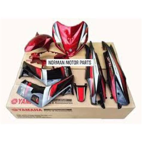 Coverset Bodyset Yamaha LC LC135 V1 Merah Api Biru Api Hijau Api Merah Hitam Biru Putih Hitam