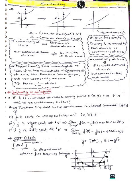 Continuity Handwritten Notes Pdf