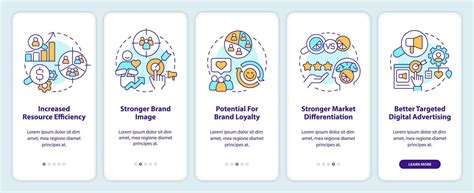 Benefits Of Market Segmentation Onboarding Mobile App Screen Walkthrough 5 Steps Editable