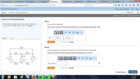 Solved The Variable Dc Voltage Source In The Circuit Is