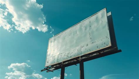 A Billboard With A Sky And Clouds In The Background Premium Ai