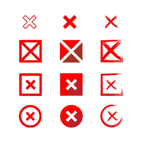Free Red Cross Check Mark Vector Template To Edit Online