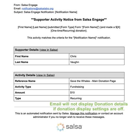 Triggered Notifications Salsa Knowledgebase