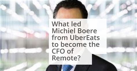 On Linkedin Michiel Boere Swaps His Ubereats For Remote Work As He Joins The Team As