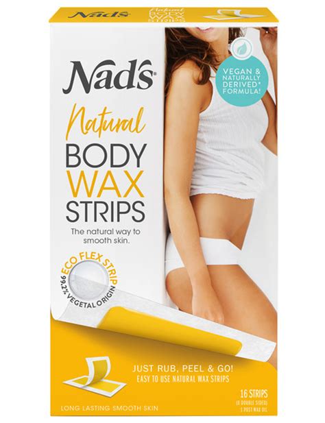 Nads Natural Body Wax Strips 16 Pack Nz
