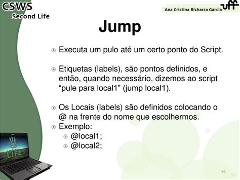 Ppt Lsl Linden Scripting Language Trabalhando Com Scripts Parte 1 Monitora Cintia Caetano