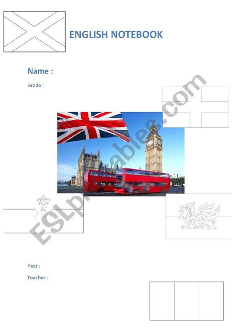English Notebook First Page ESL Worksheet By LilyH