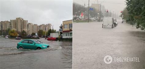Київ затопило після сильної зливи рух ускладнено Фото і відео Життя столиці Oboz Ua