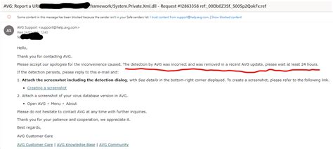 Blazor Webassembly Systemprivatexmldll Being Detected As Malware By Avg · Issue 31189