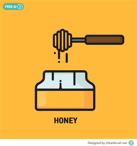 벌꿀 일러스트 Ai 무료다운로드 Free Honey Vector 어반브러시