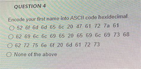 Solved Question 4 Eli Is My First Name For The Code