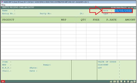How To Create Scrap Receive Challan Entry In Fmcg Setup Of Marg Software