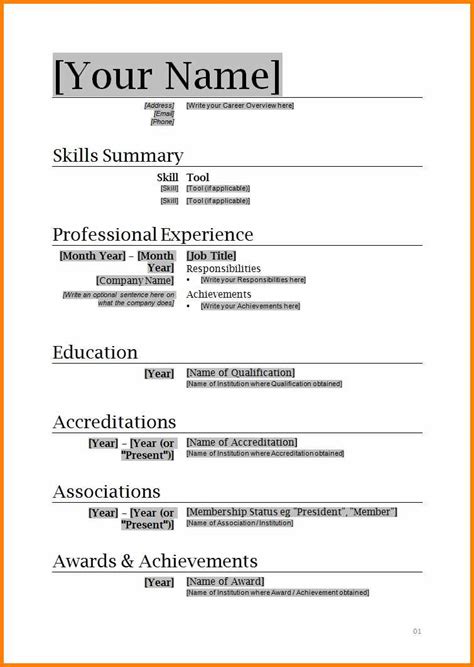 Simple Resume Format Download In Ms Word Mt Home Arts