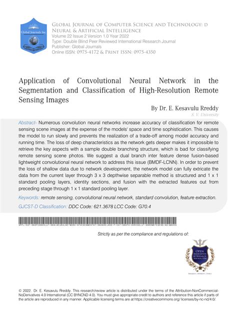 PDF Application Of Convolutional Neural Network In The Segmentation