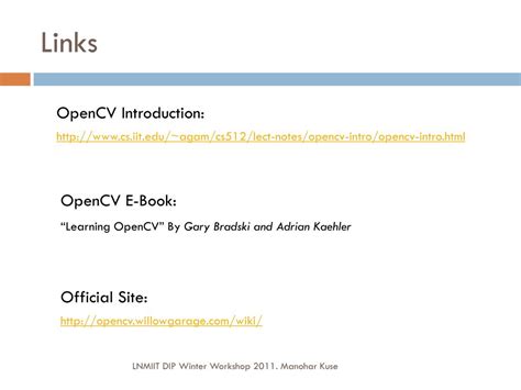 Ppt Introduction To Opencv Powerpoint Presentation Free Download