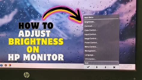 How To Adjust Brightness On Hp Monitor Youtube
