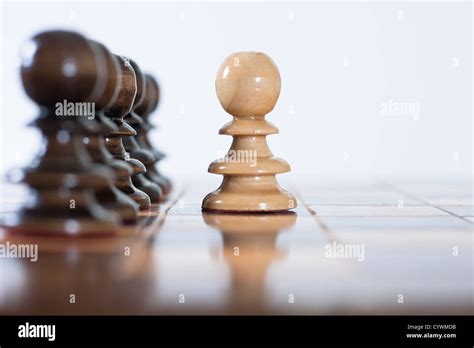 Chess Game Figure Pawn Set On The Board Stock Photo Alamy