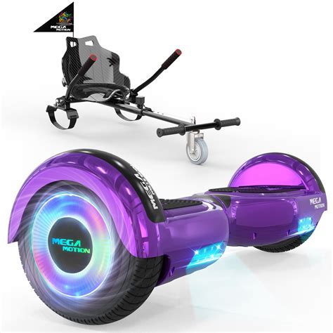 Hoverboard Mega Motion Abs Policarbonat Cu Go Kart 6 5 Inch Difuzoare Bluetooth Lumini Led