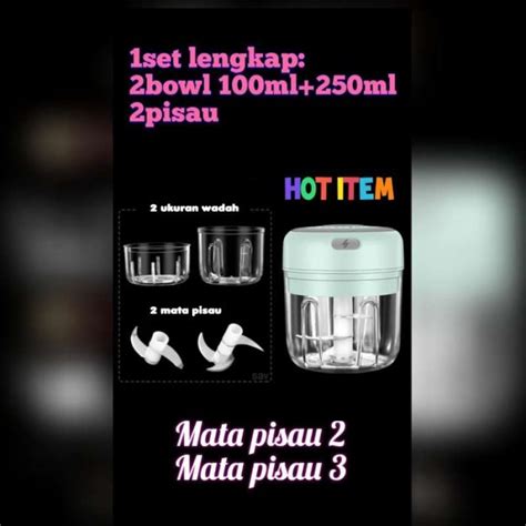 Promo Usb Mini Chopper Electric Usb Food Processor Usb Blender Mini Diskon 23 Di Seller