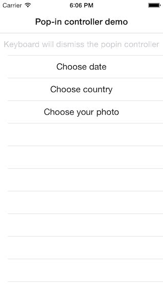 Github Pronebird Pbpopincontroller Custom Container Controller With Keyboard Like Presentation