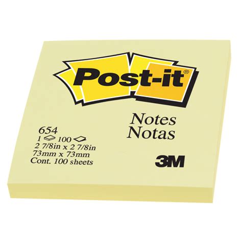 Post It กระดาษโน้ต รุ่น 654 ขนาด 3x3 นิ้ว สีเหลือง 100 แผ่น Shopee Thailand