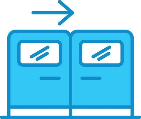 Exit Door Line Filled Blue Vector Art At Vecteezy