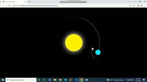Solar System Sun Earth And Moon Using Html And Css Youtube