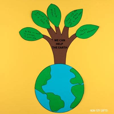 Earth Tree Craft With PRINATBLE For Earth Day Non Toy Gifts