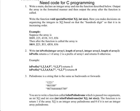 Solved Need Code For C Programming 1 Write A Main Declare