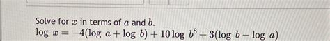 solved solve for x ﻿in terms of a and