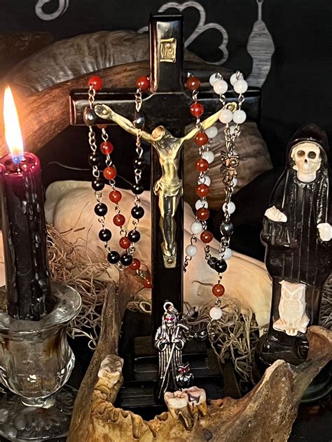 Santa Muerte Traditional Robes Rosary Gemstone Traditional Colors