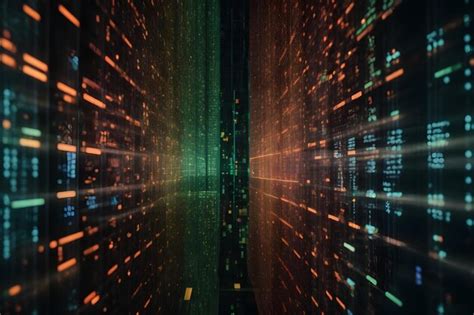 Premium Photo Futuristic Technology Background With Binary Code Data