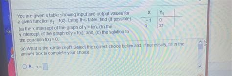 Solved 1 Re You Are Given A Table Showing Input And Output
