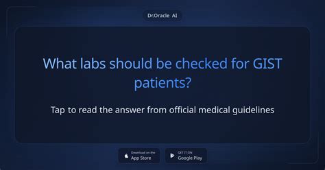 What Labs Should Be Checked For Gist Patients