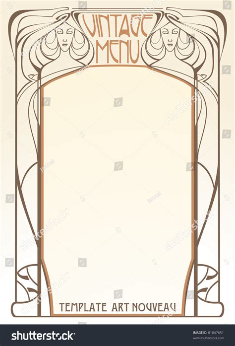 Template Frame Design Menu Stock Vector 81847651 Shutterstock