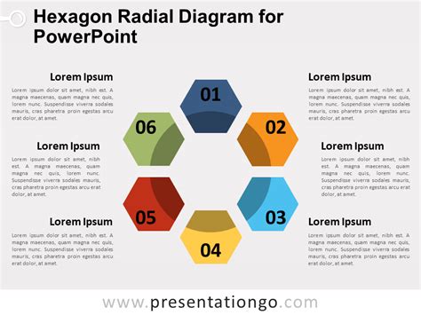 Hexagon Radial Diagram For PowerPoint PresentationGO