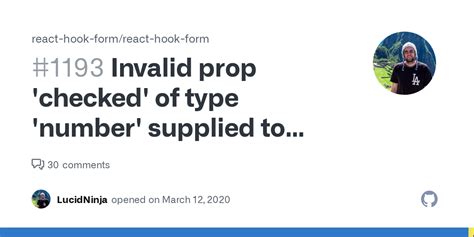 invalid prop checked of type number supplied to checkbox expected boolean · issue 1193