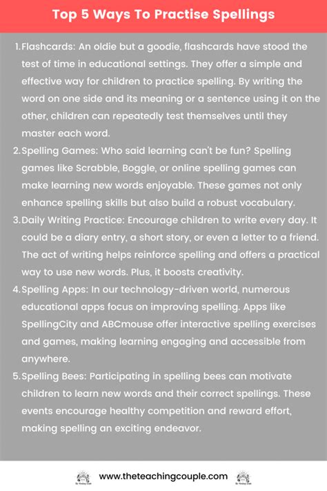 The Importance Of Teaching Spelling The Teaching Couple