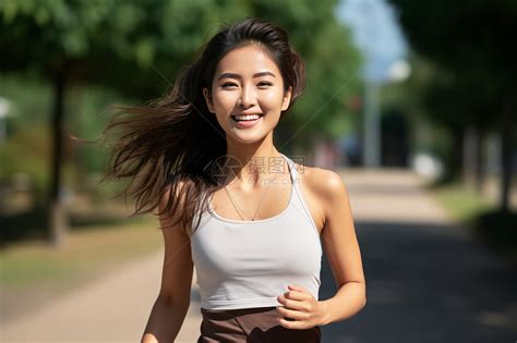 跑步的女生高清图片下载 正版图片600633342 摄图网