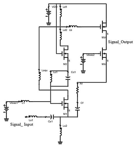 Schematic Of The Lna Circuit Download Scientific Diagram