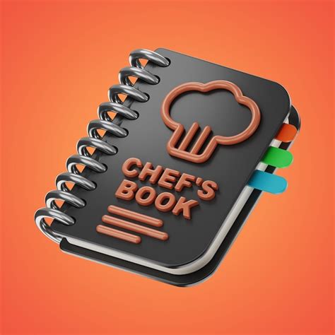 Premium Photo Premium Chef And Kitchen Cookbook Icon 3d Rendering On