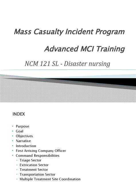 Mass Casualty Incident Program Pdf Emergency Medical Services