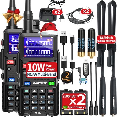 Amazon Com Baofeng Radio Ham Radio Handheld AR 5RM 10W Long Range Rechargeable Tactical NOAA
