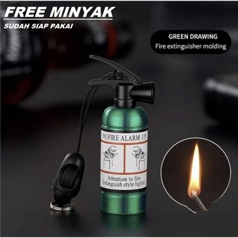 Jual Korek Api Gesek Lighter Premium Model Tabung Pemadam AN Souvenir Koleksi Unik Manci