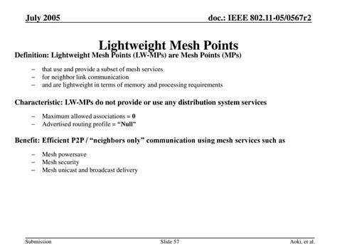 Simple Efficient Extensible Mesh See Mesh Proposal Overview Ppt Download