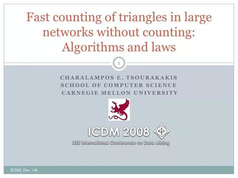 Ppt Fast Counting Of Triangles In Large Networks Without Counting Algorithms And Laws
