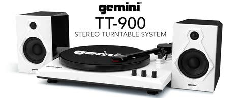 Gemini Sound TT-900-3-Speed Turntable with Bluetooth, 2-Way Stereo ...