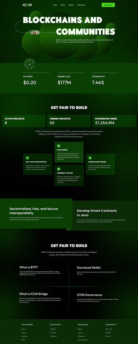 Crypto Blockchain Landing Page On Behance