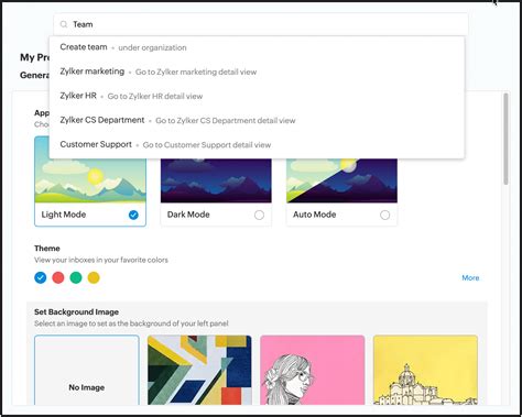 Search Zoho TeamInbox